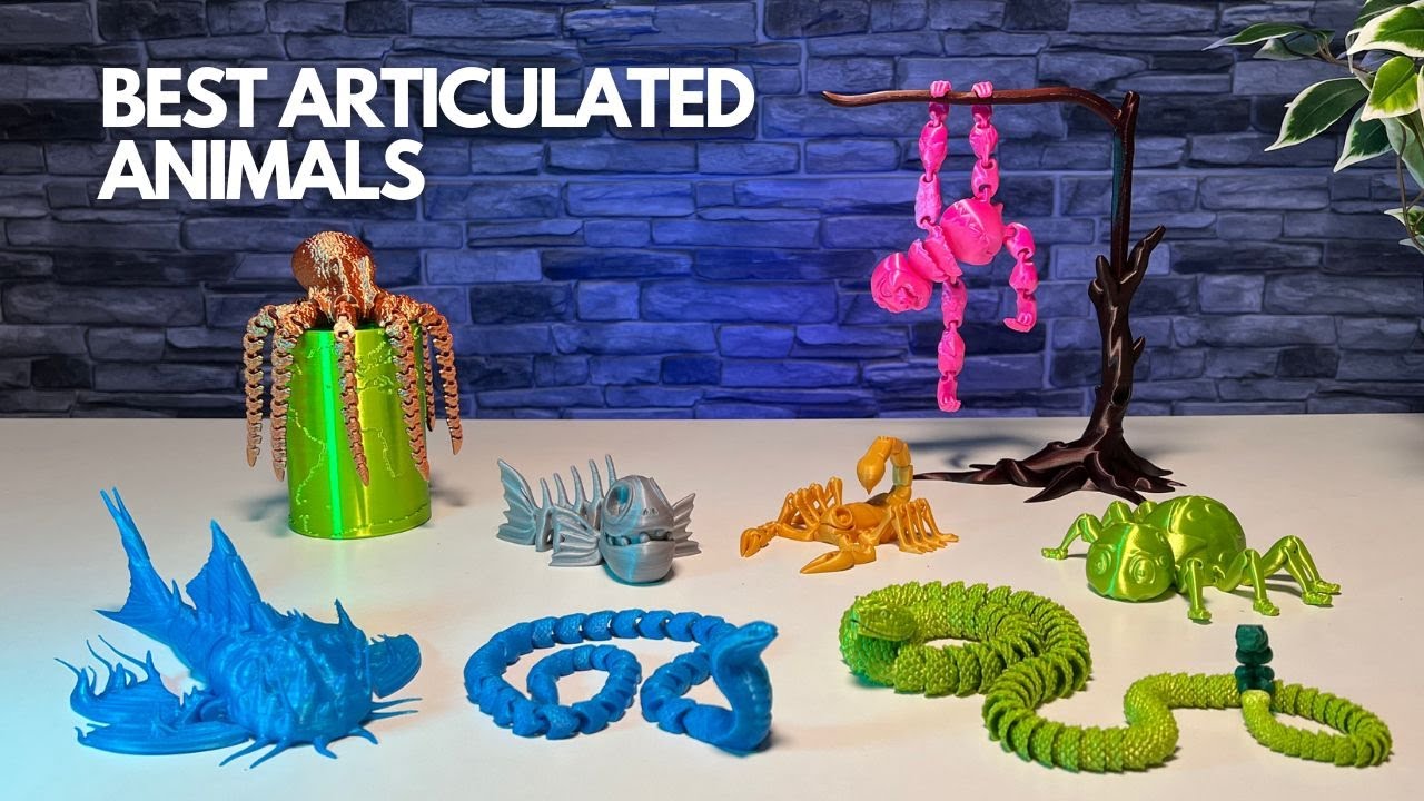 Amazing 8 Articulated animals. 3D printing – 3D ＆ Movie 発見.jp